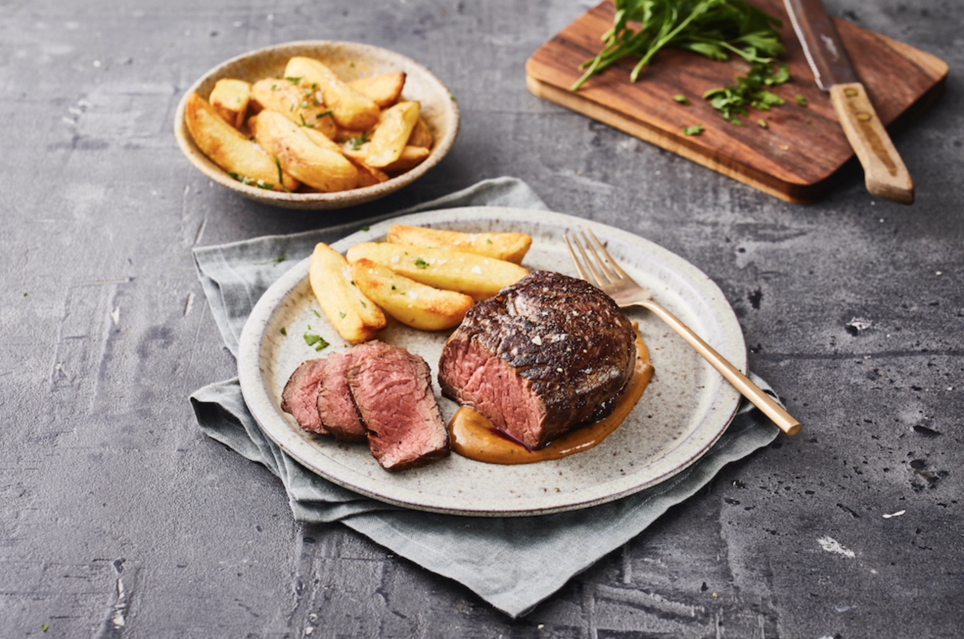 Striploin Steak with Stirfry Noodles - Irish Hereford Prime
